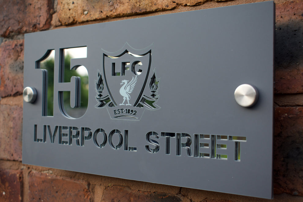 Handmade Custom House Sign Number and Address Liverpool Football Club ...